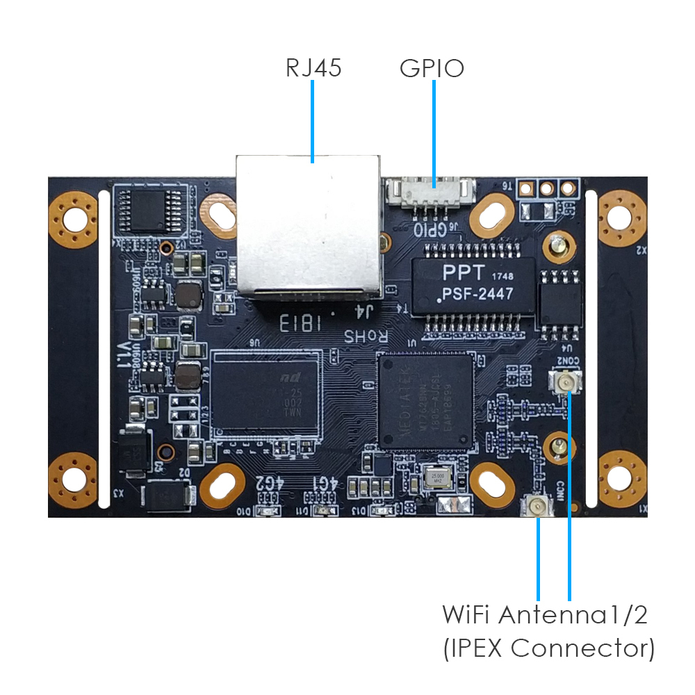 4G LTE Embedded Router Board with Quectel EC25, SIM Slot, VPN