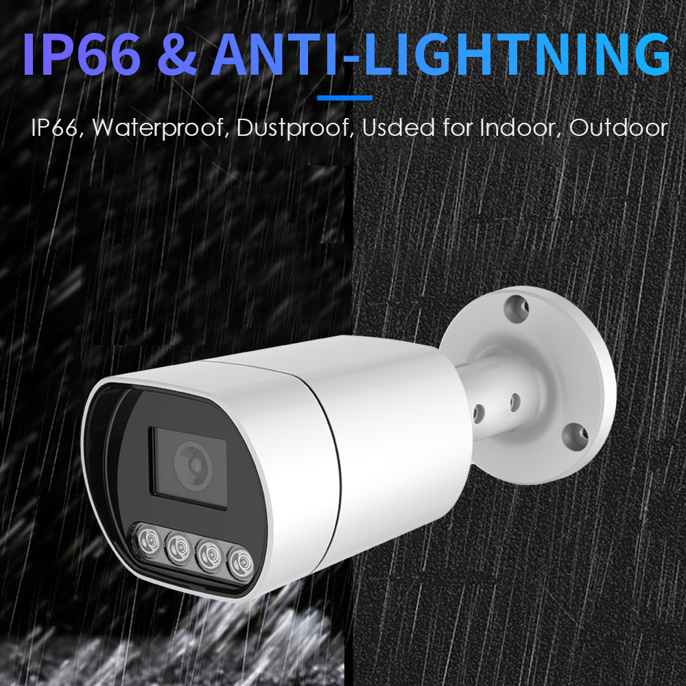 4K 8MP PoE Bullet Camera with Audio, Smart IR, RTMP Streaming