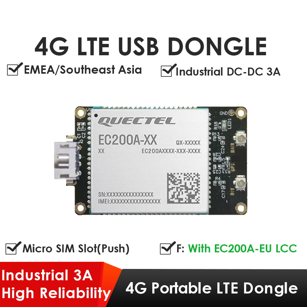 4G LTE USB Dongle with EC200A | SIM Slot | USB-A or PH2.0 | EXVIST